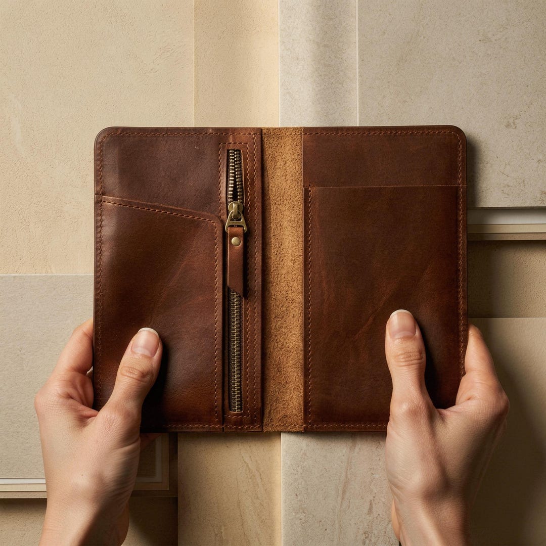 Personalized Leather Checkbook Cover, Leather Checkbook Wallet ...