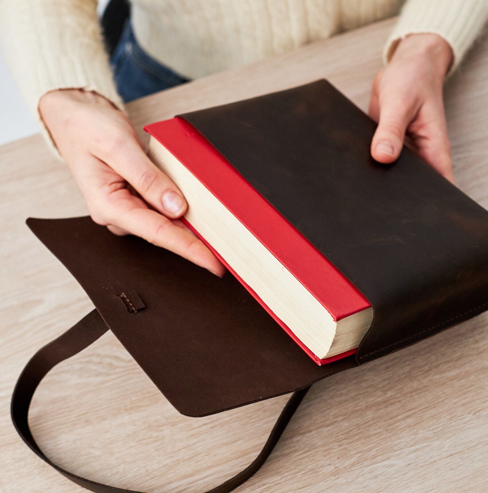 Leather Book Cover, Custom Book Cover, Engraved Book Cover ...