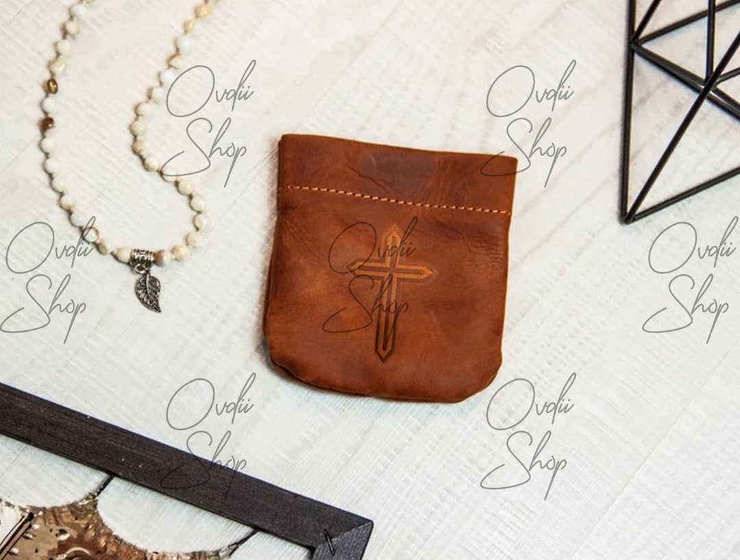 Rosary Pouch Catholic, Handmade Leather Pouch, Small Leather Pouch ...