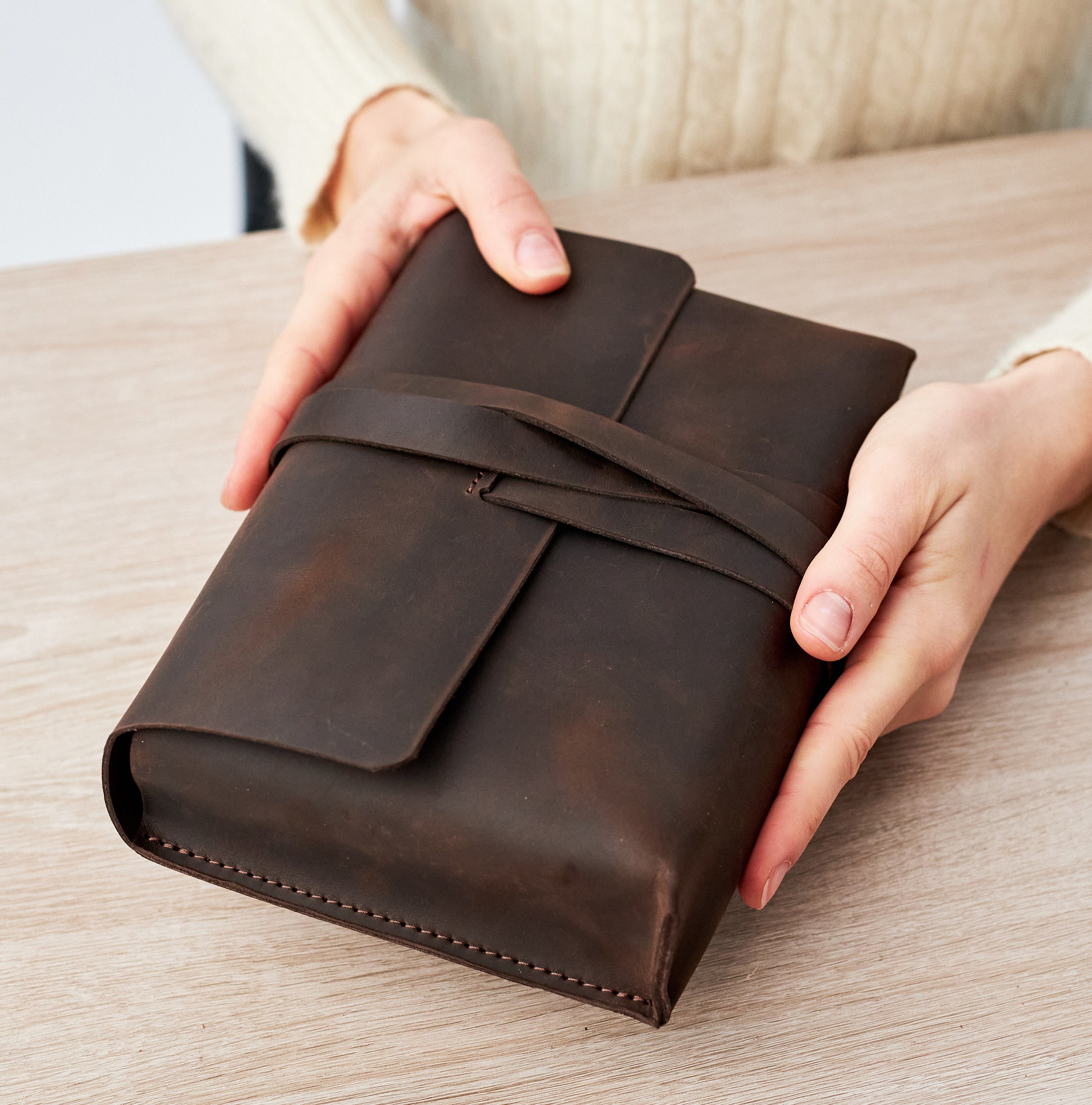 Leather Book Cover, Custom Book Cover, Engraved Book Cover ...