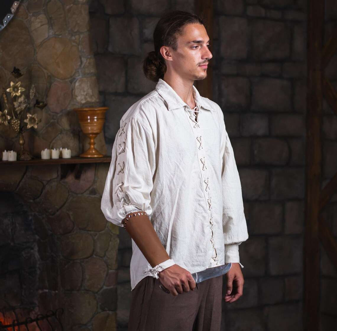 Medieval Arm Guard, Leather Armguard Archery, Cosplay Arm Armour ...