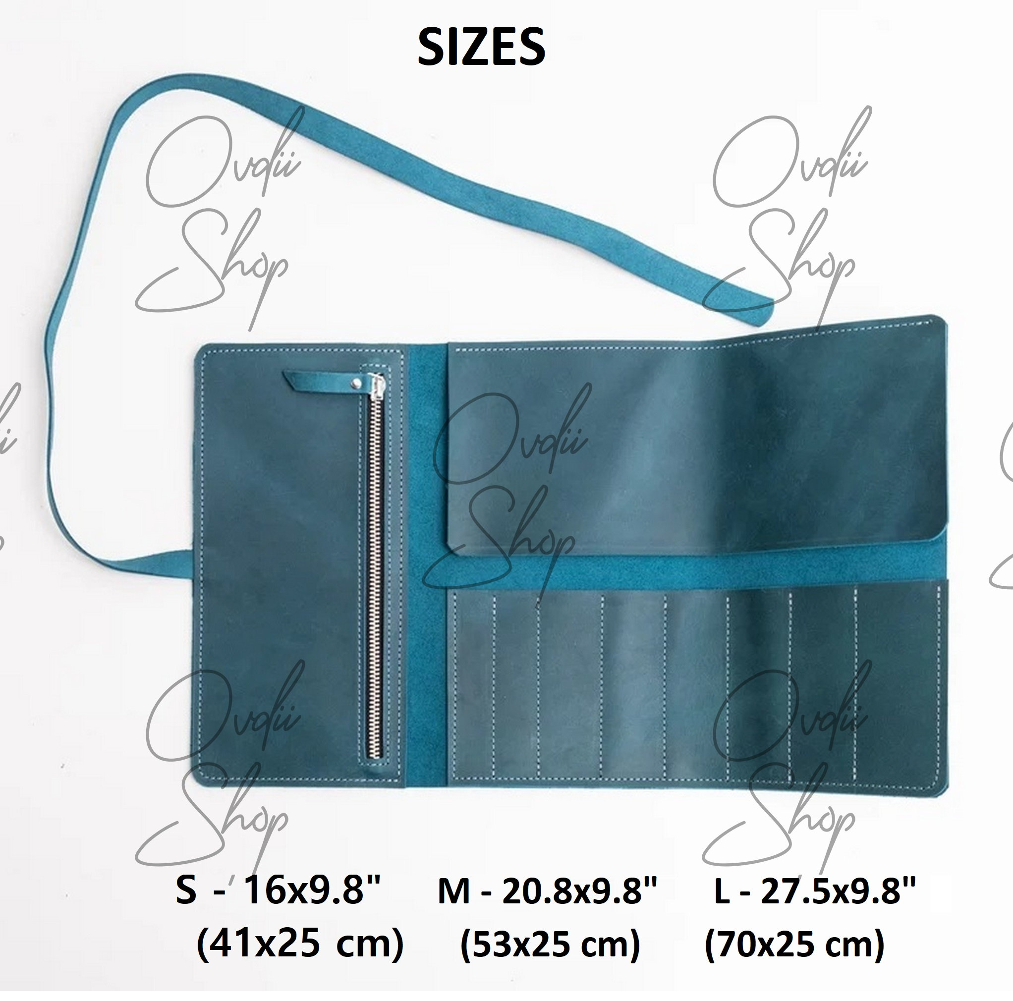 Customized Leather Artist Roll, Artist Tool Roll, Travel Pen Case ...