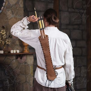 Leather Arrow Quiver, Medieval Quiver, Leather Quiver Back, Quiver Bag ...