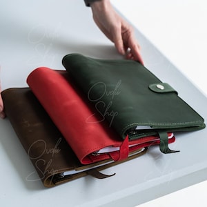 Leather Notebook Cover Personalized, Leather Binder Engraveable, 3 Ring ...