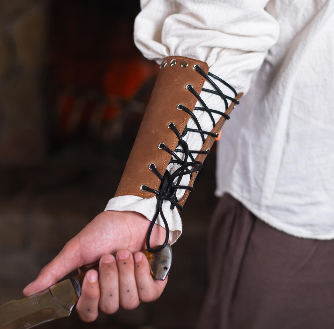 Medieval Arm Guard, Leather Armguard Archery, Cosplay Arm Armour ...