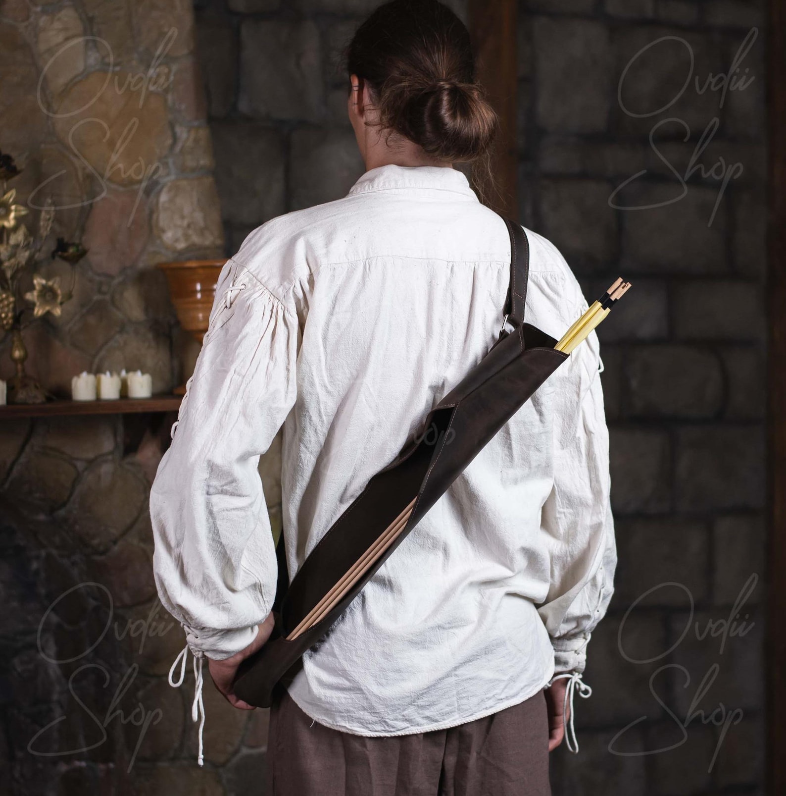 Leather Back Arrow Quiver, Cosplay Quiver, Shoulder Quiver, Quiver for ...