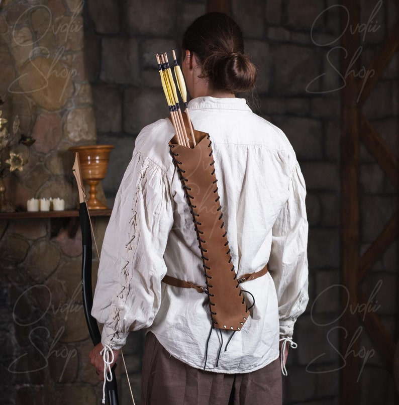 Leather Arrow Quiver, Medieval Quiver, Leather Quiver Back, Quiver Bag ...