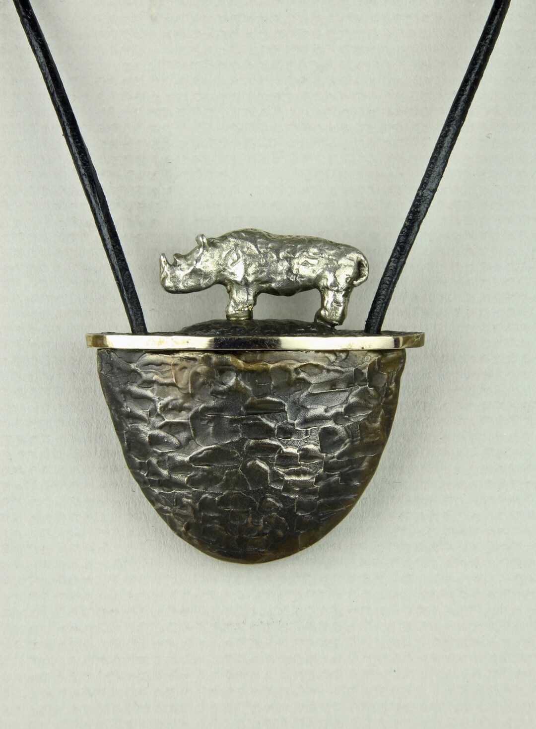 Bronze & Silver Rhino Vessel - Etsy