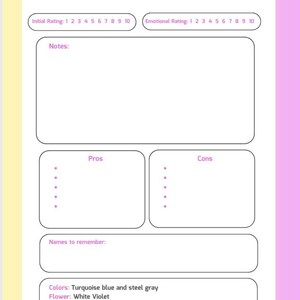 Sorority College Rush Week Planner and Journal Template, Digital ...