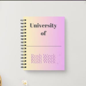 Sorority College Rush Week Planner and Journal Template, Digital ...