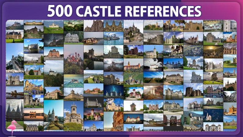 500 Castle Photos Reference Pack - Etsy