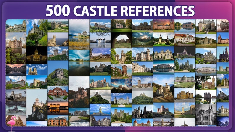 500 Castle Photos Reference Pack - Etsy