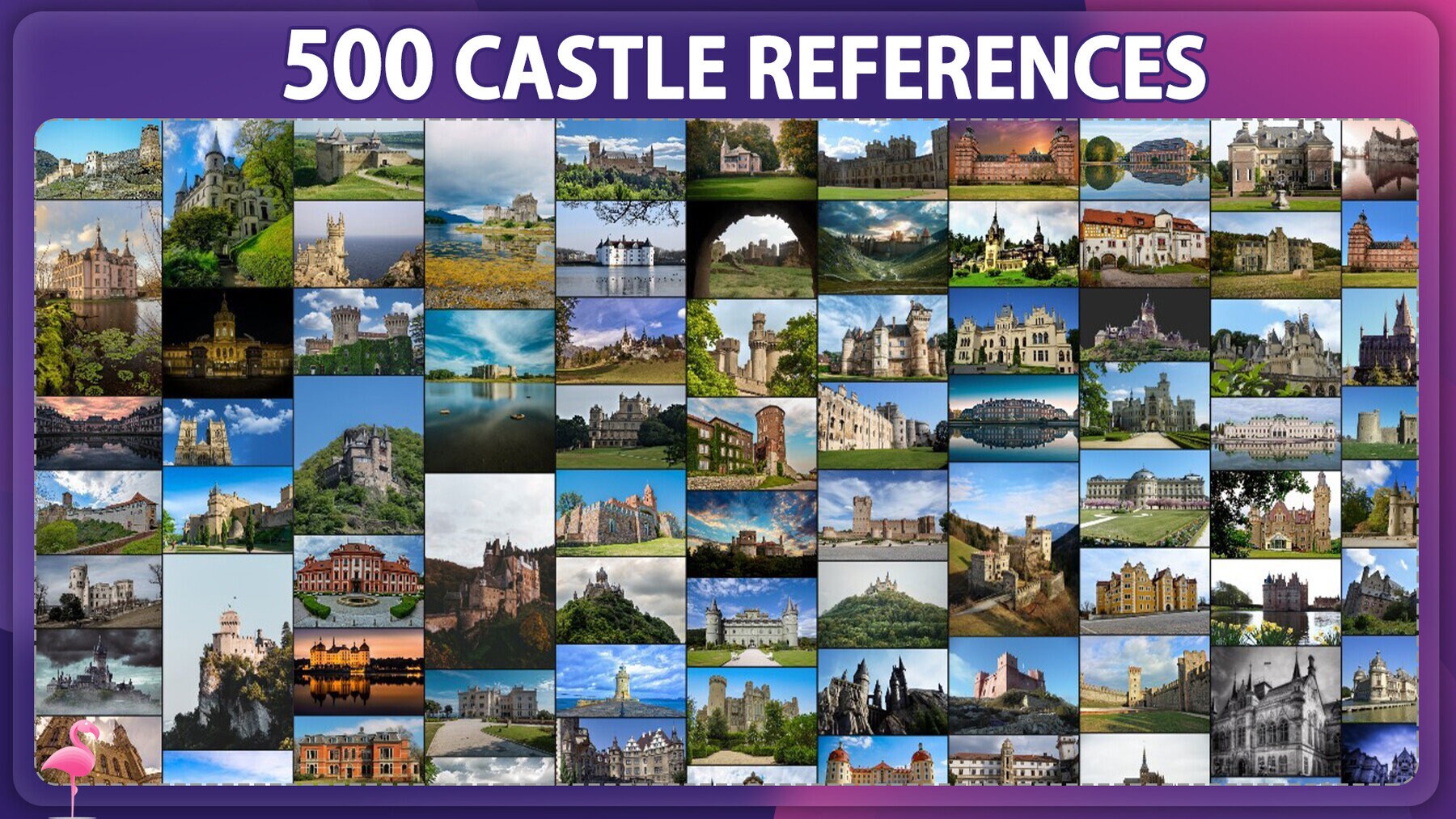 500 Castle Photos Reference Pack - Etsy