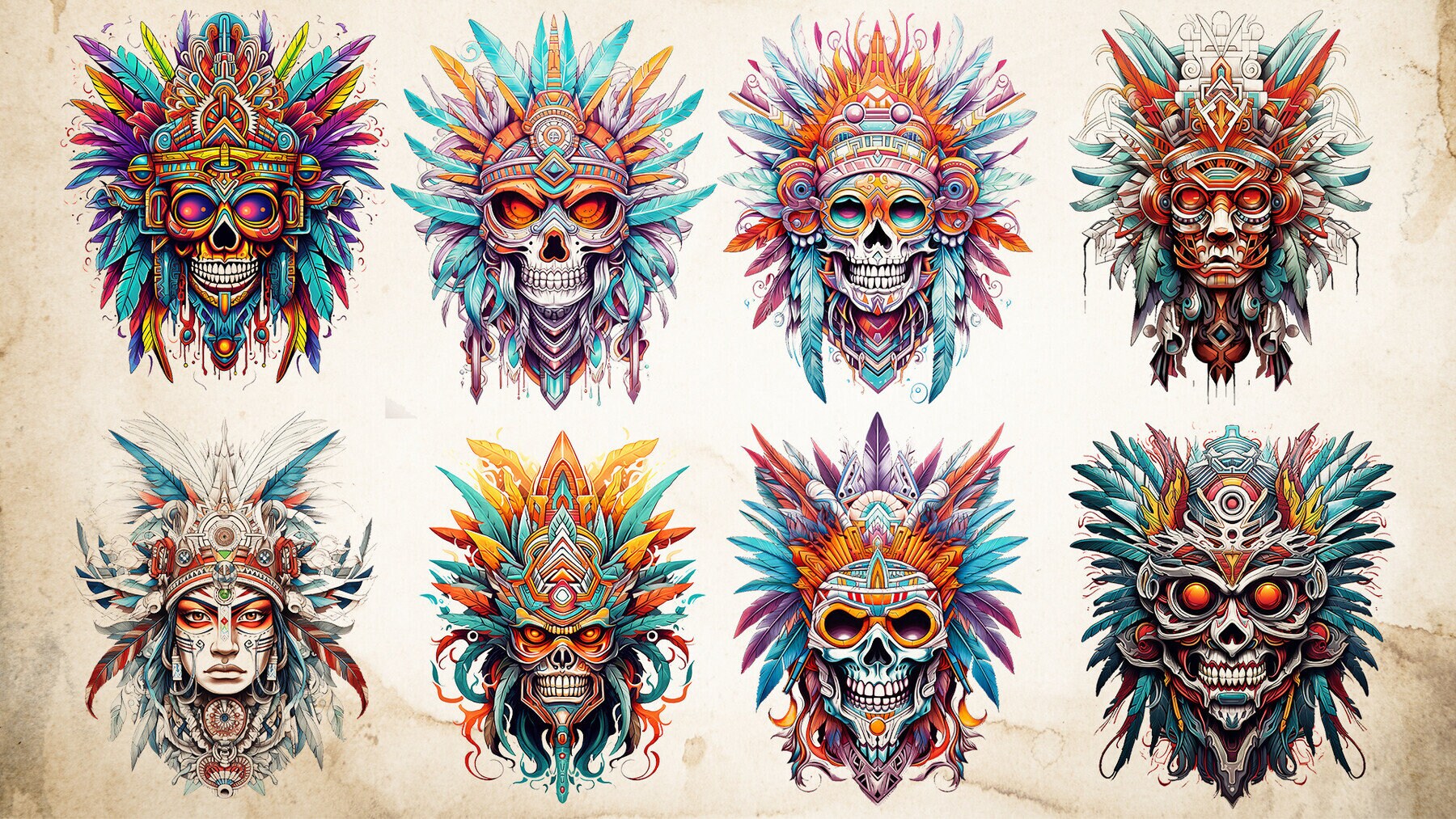 90 Aztec Art Tattoo Style PNG Files4k High Quality - Etsy