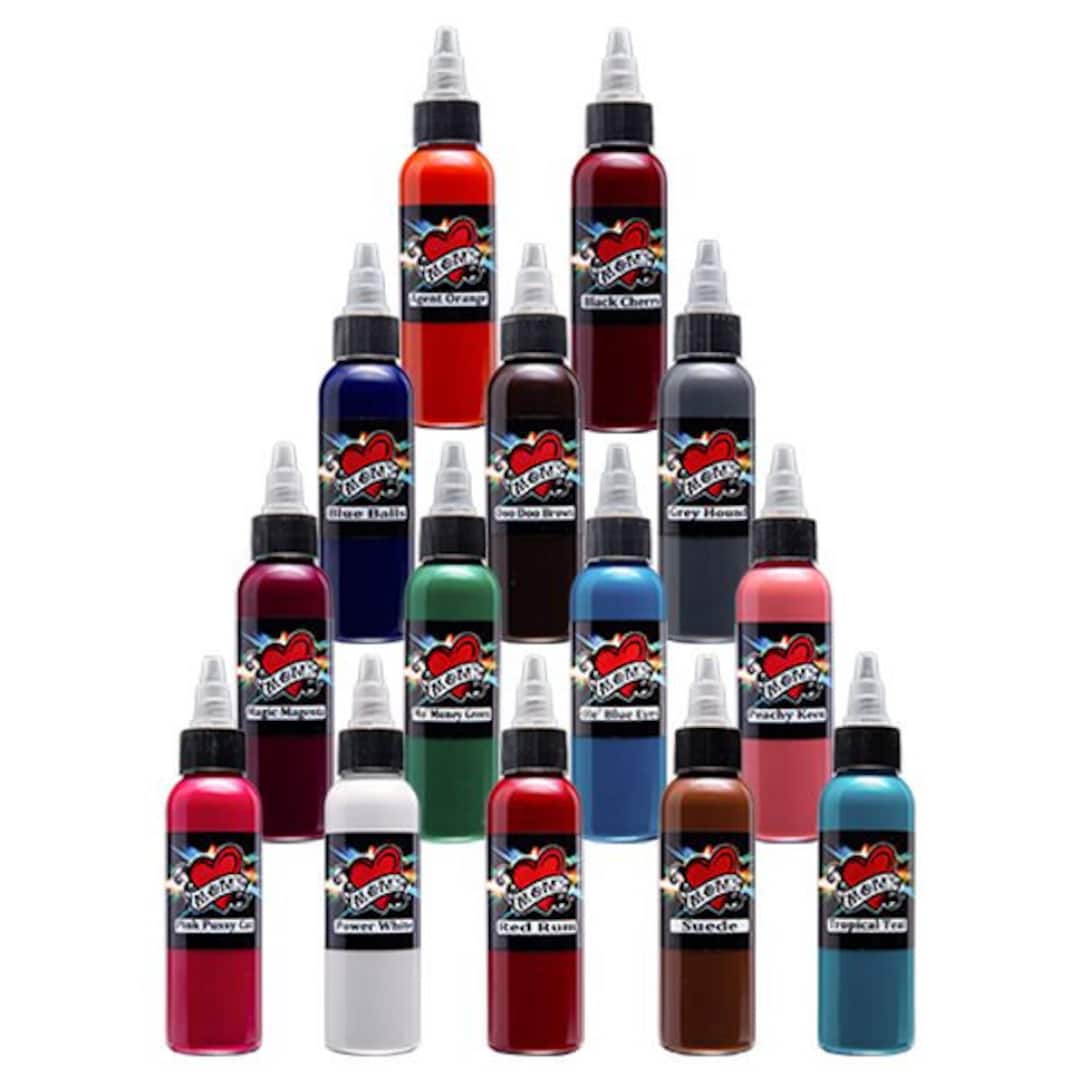 Mom's Tattoo Ink 14 Bottle Primary Color Ink Set #2 - 1/2 Oz. Kit - Etsy