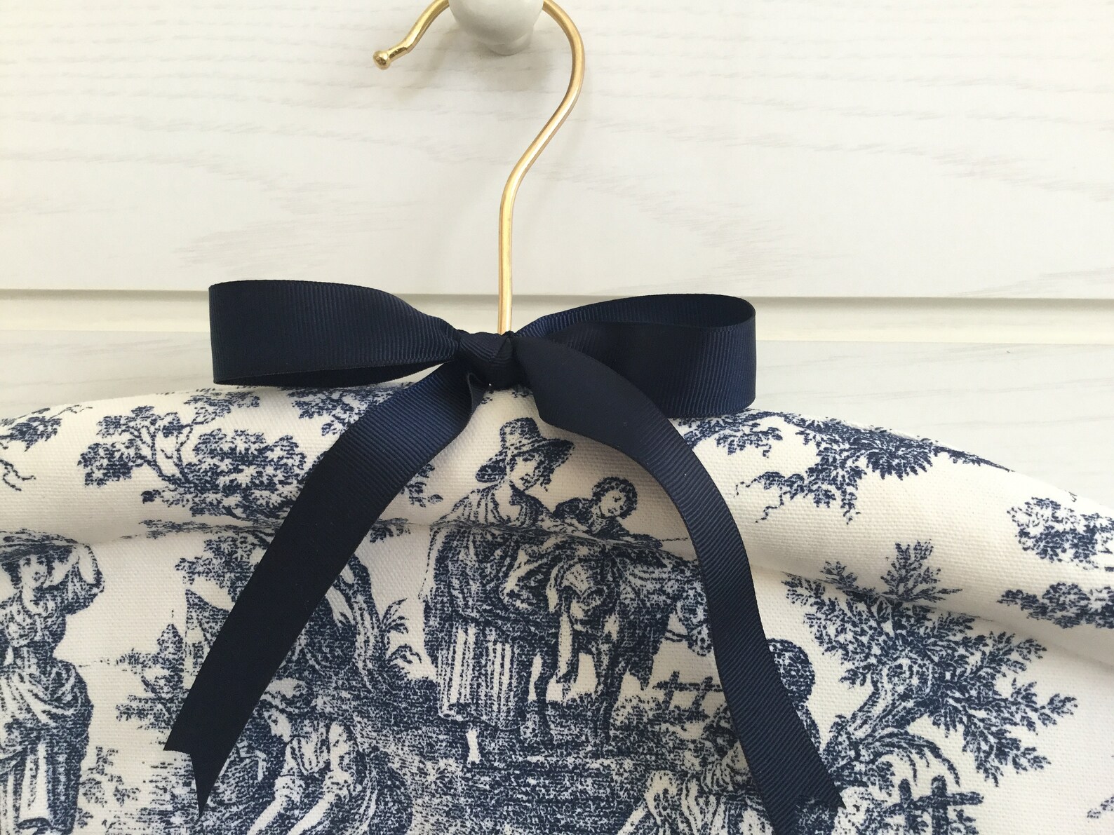 Travel Closet Hanger Safe in Blue and White Rustic Country Toile - Etsy