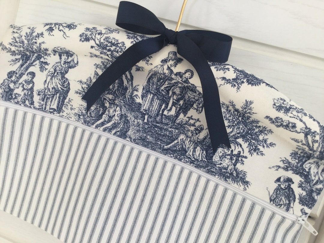 Travel Closet Hanger Safe in Blue and White Rustic Country Toile - Etsy