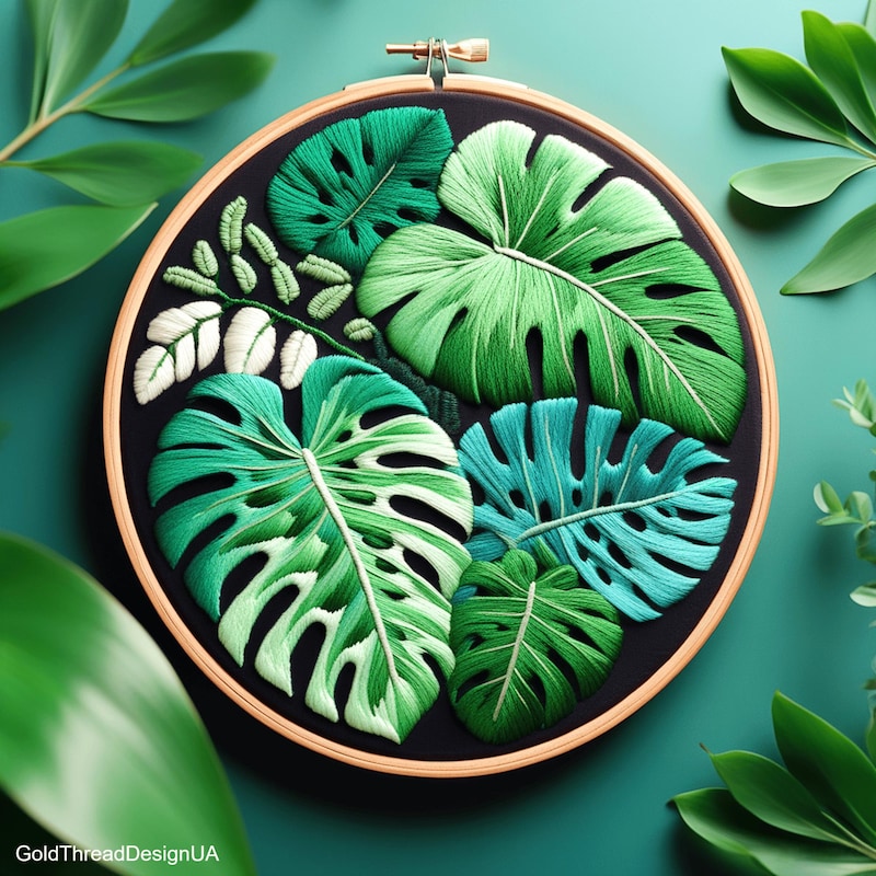 Monstera Template Pdf - Etsy