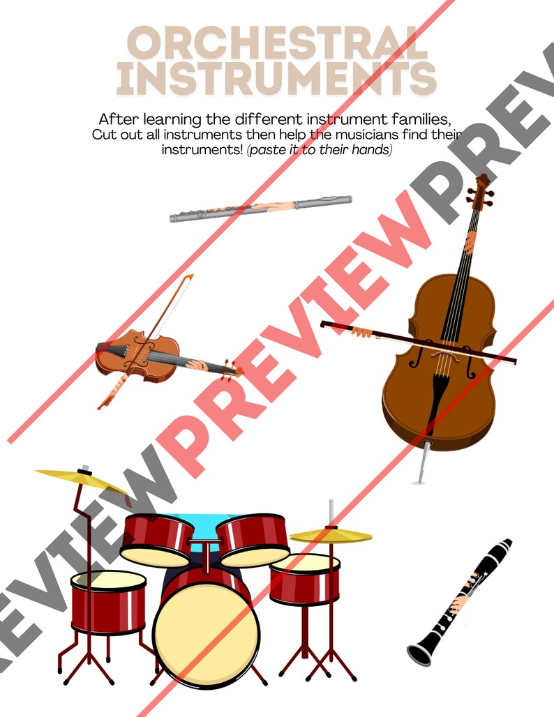 Know Your Musical Instruments: Orchestra Family - Etsy