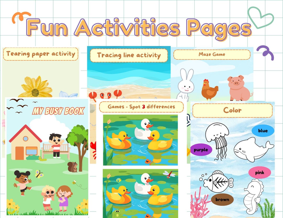 Printable Matching Worksheets,kids Busy Book, Kindergarten Preschool ...