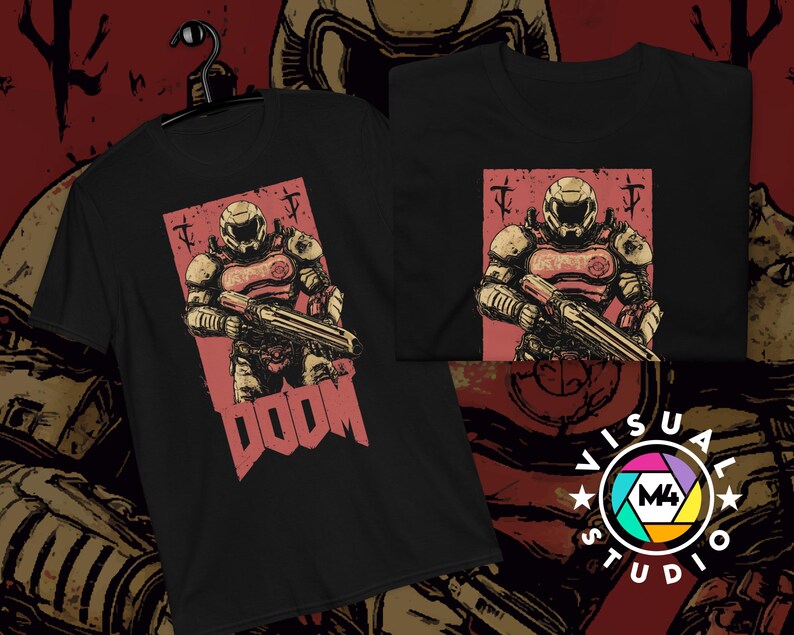 Retro Doom Eternal Video Game T-shirt, Gamer Apparel, Unisex Graphic ...