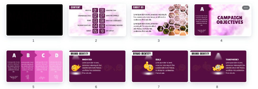 Morph Editable Powerpoint Template Marketing Plan 30 Slides - Etsy