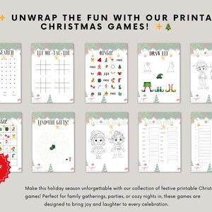 Holiday Theme Bundle - Christmas Printable Game Set for Kids With Tic ...