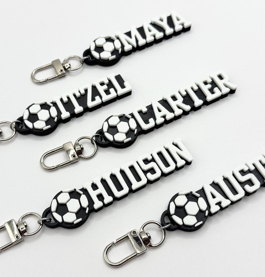 Bulk 20% off Personalized 3D Printed Soccer Keychain Custom Team Small ...
