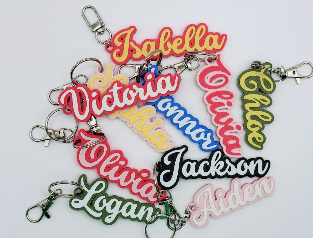 Personalized 3d Printed Name Tag/ Key Chain - Etsy