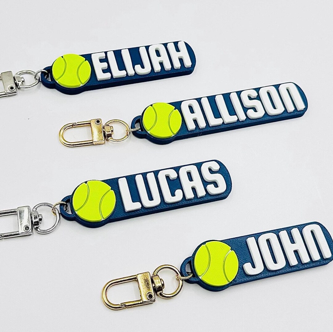 40% OFF BULK Tennis Personalized Keychain Tennis Custom Bag Tag Gifts ...