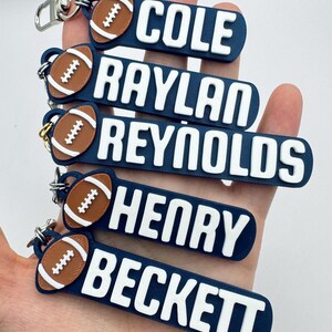 Bulk 20% off Personalized 3D Printed Football Keychain Custom Team Bag ...