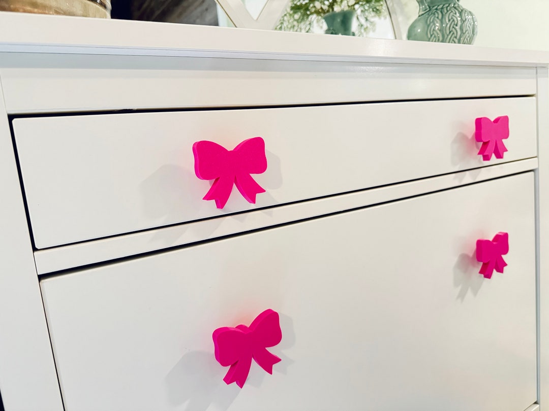 3D Printed Bow Drawer Knobs: Whimsical Furniture Pulls - Etsy