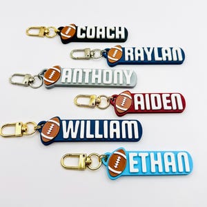 Bulk 20% off Personalized 3D Printed Football Keychain Custom Team Bag ...