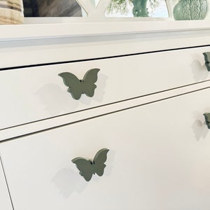 Butterfly Drawer Knobs and Pulls Kids Butterfly Knobs Furniture Knobs Butterfly Unique Drawer ...