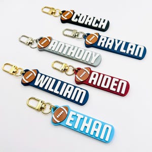 Bulk 20% off Personalized 3D Printed Football Keychain Custom Team Bag ...