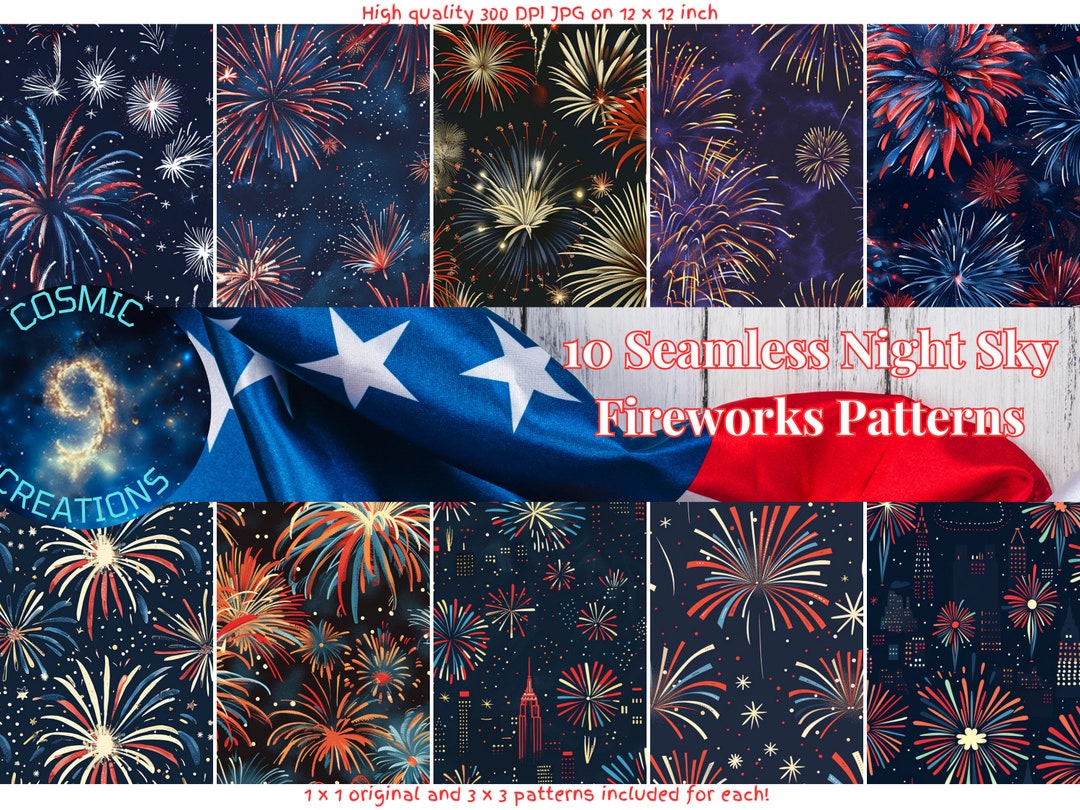 July 4th Fireworks. 10 Different Patterns of Fireworks in the Night Sky ...