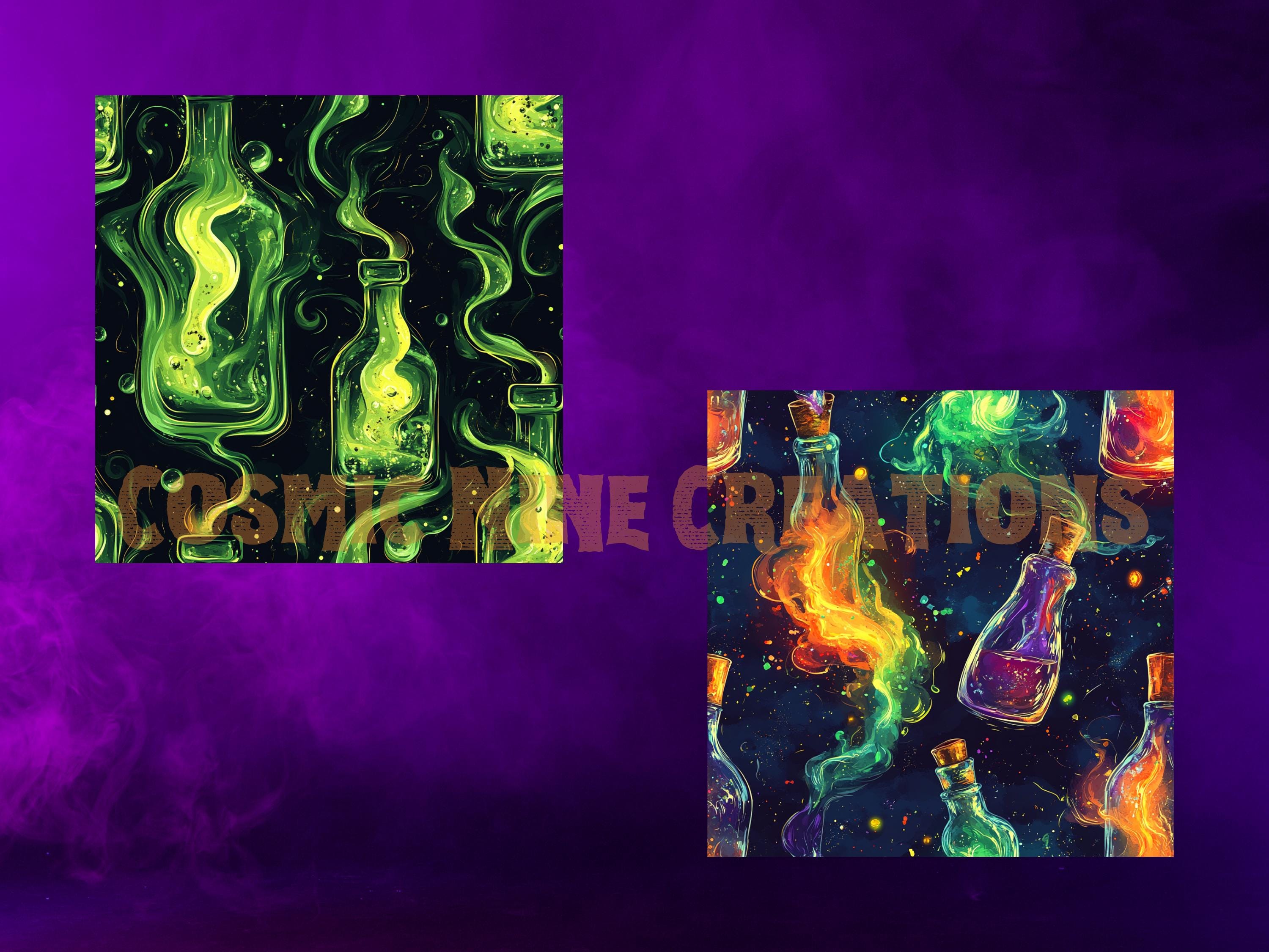 Witch's Potion Seamless Patterns | 12 X 12 Inch 300 DPI JPG | Halloween ...