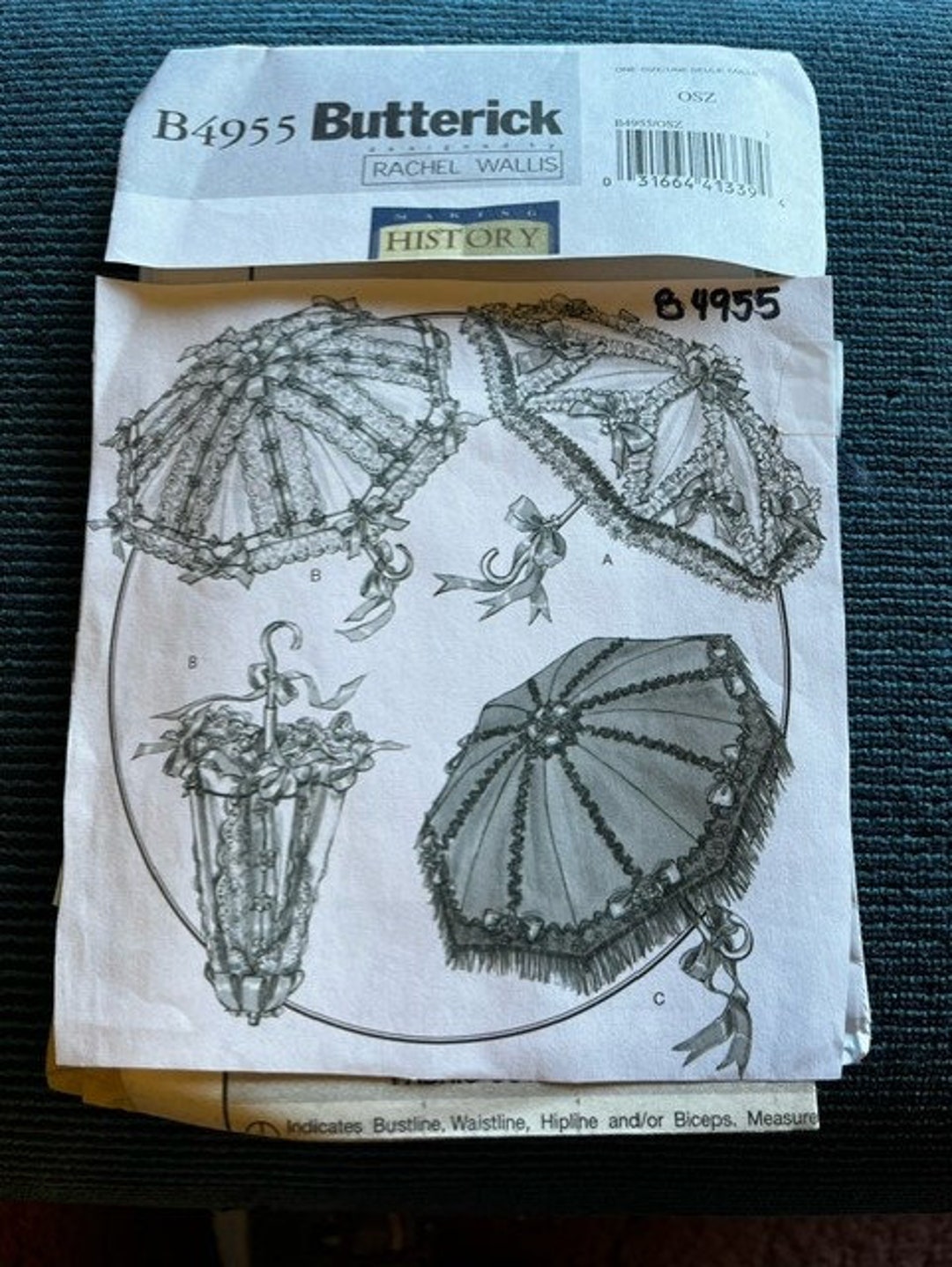 UNCUT Butterick 4955 Victorian Edwardian Parisol Umbrella - Etsy