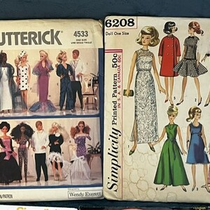 Bulk Lot of 8 Vintage Barbie and 18 Inch Doll Clothes Some Cut Some ...