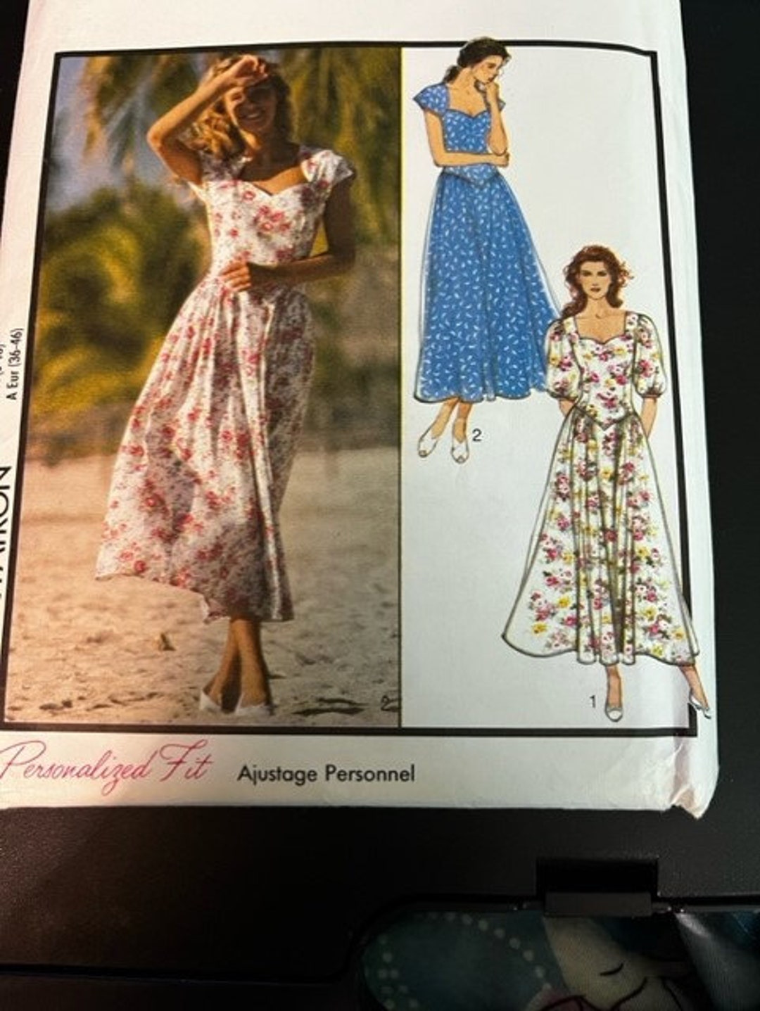 UNCUT Rare Vintage Style 1751 Misses Sweetheart Neckline Lower Pointed ...