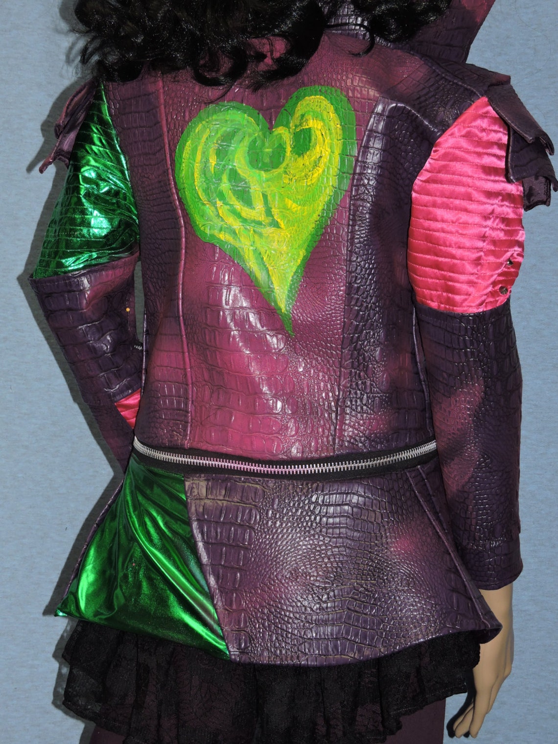Disney Descendants Mal Costume Custom Made Adult Faux Leather Etsy