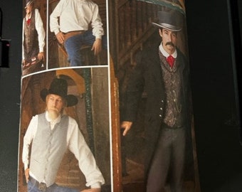 Simplicity 2895 Men's Western Coat, Vest Saloon Gambler Sheriff ...