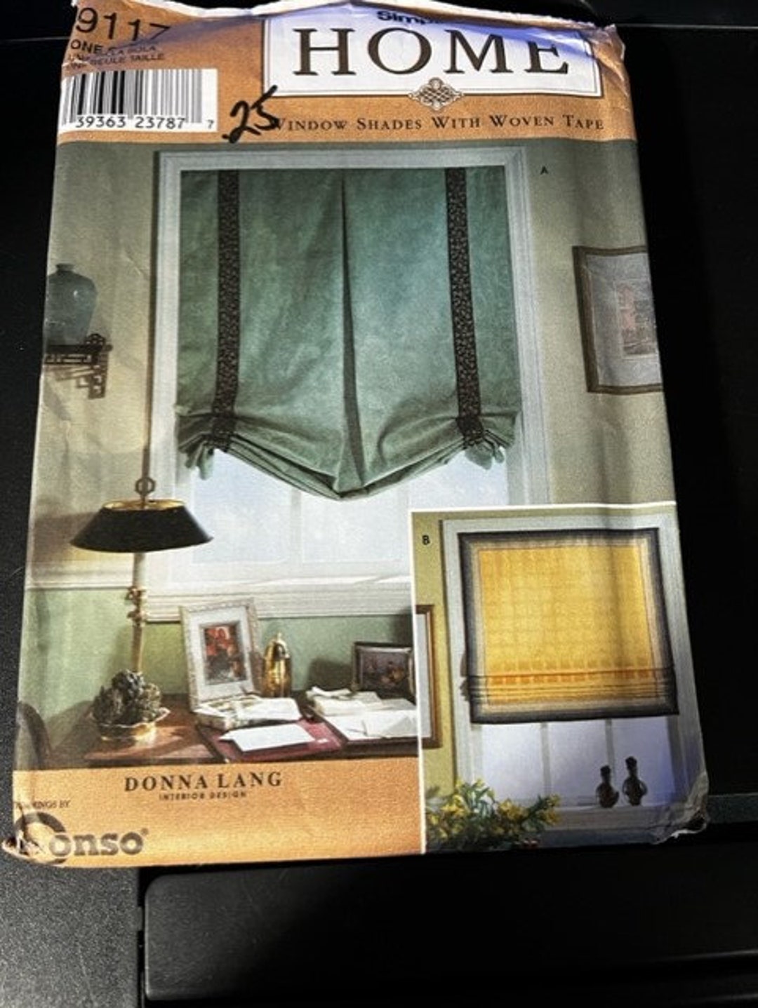 UNCUT Vintage Simplicity 9117 Window Shades With Woven Tape Blinds Home ...