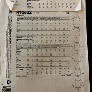 Used Butterick 6766 Loose Fitting Pullover Square Gathered Neckline ...