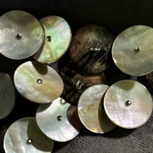 BULK Lot of 13 Mother of Pearl Natural Shell Shank Button - 36l/23mm ...