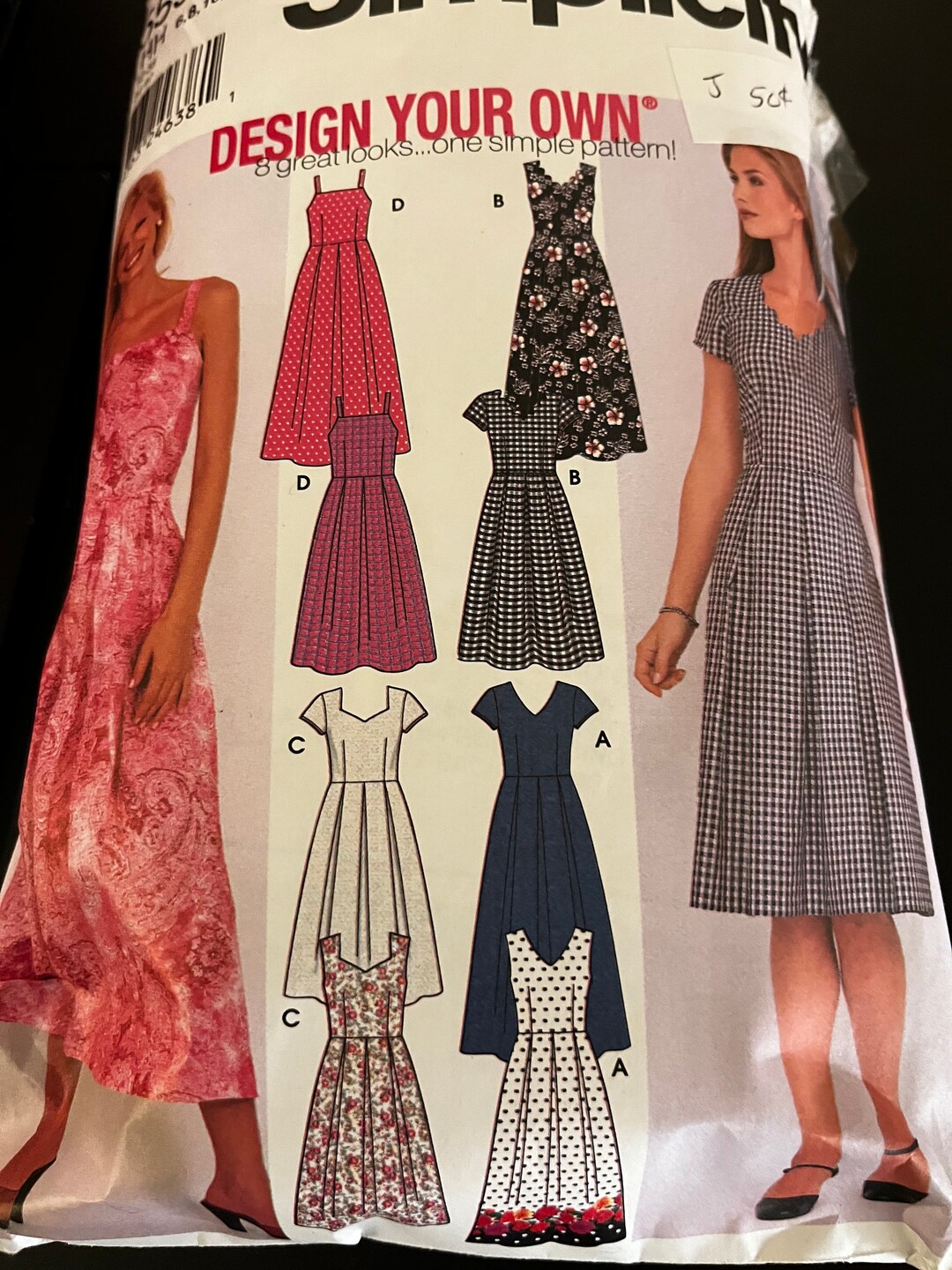 Used Simplicity 9559 Misses Straps Sleeveless or Short Sleeved Dress ...
