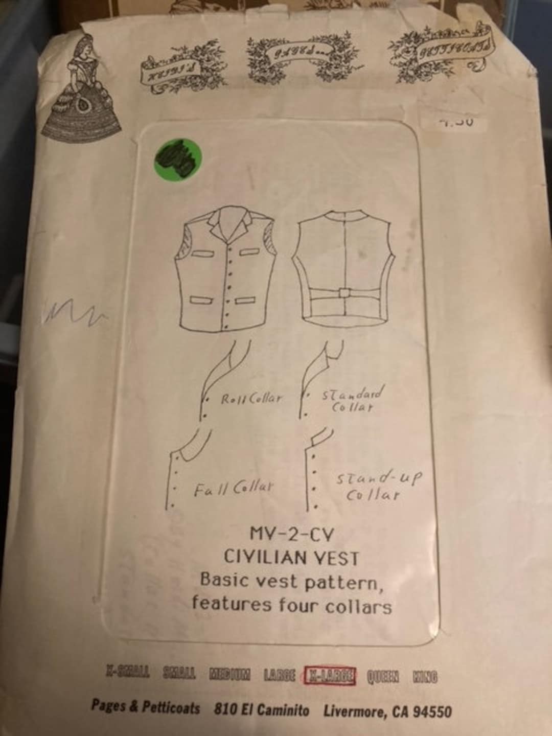 Used Heidi Marsh Civilian Vest Civil War Period Size X-large - Etsy