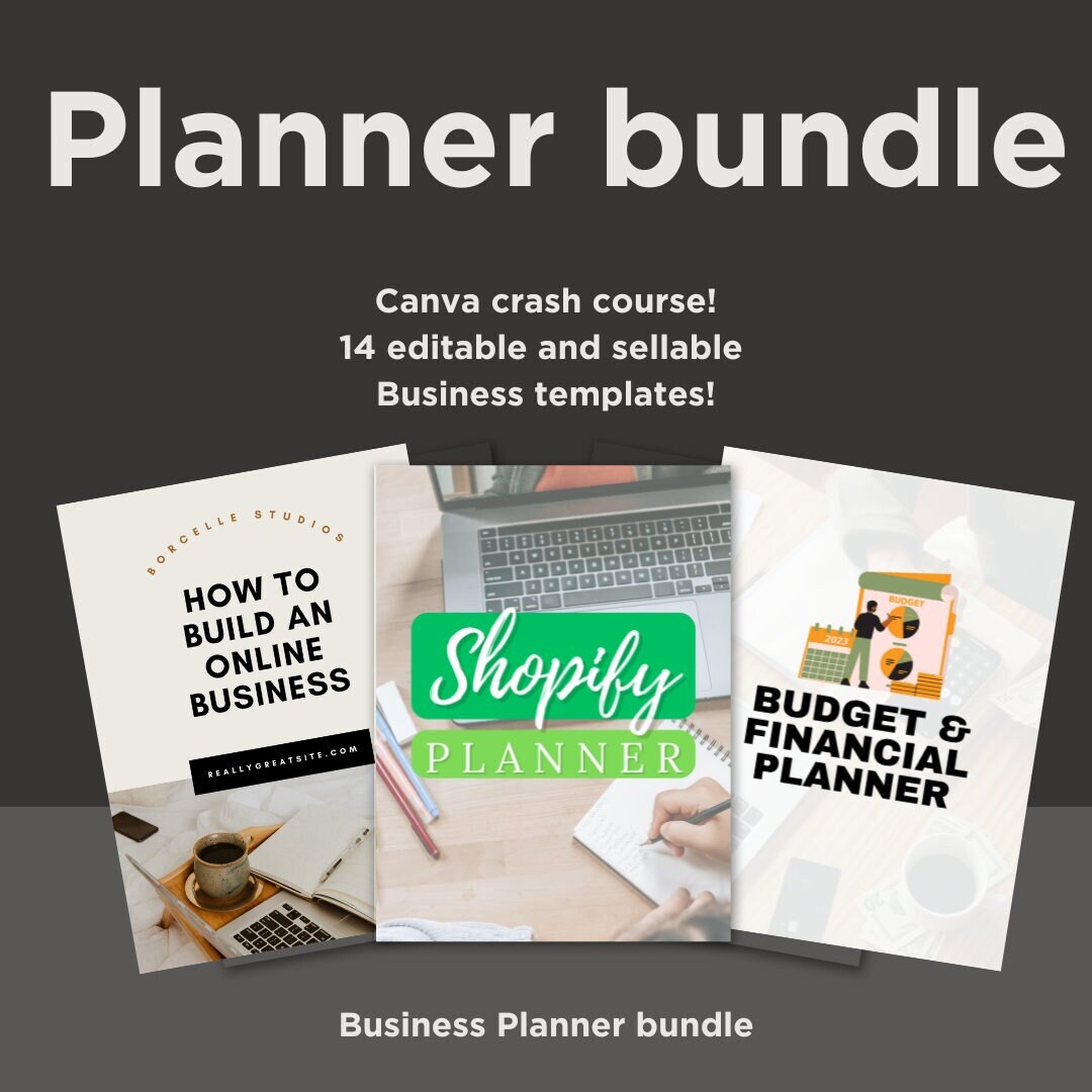Learn Canva Fast Plan and Grow Your Business With 14 Premade Planner ...