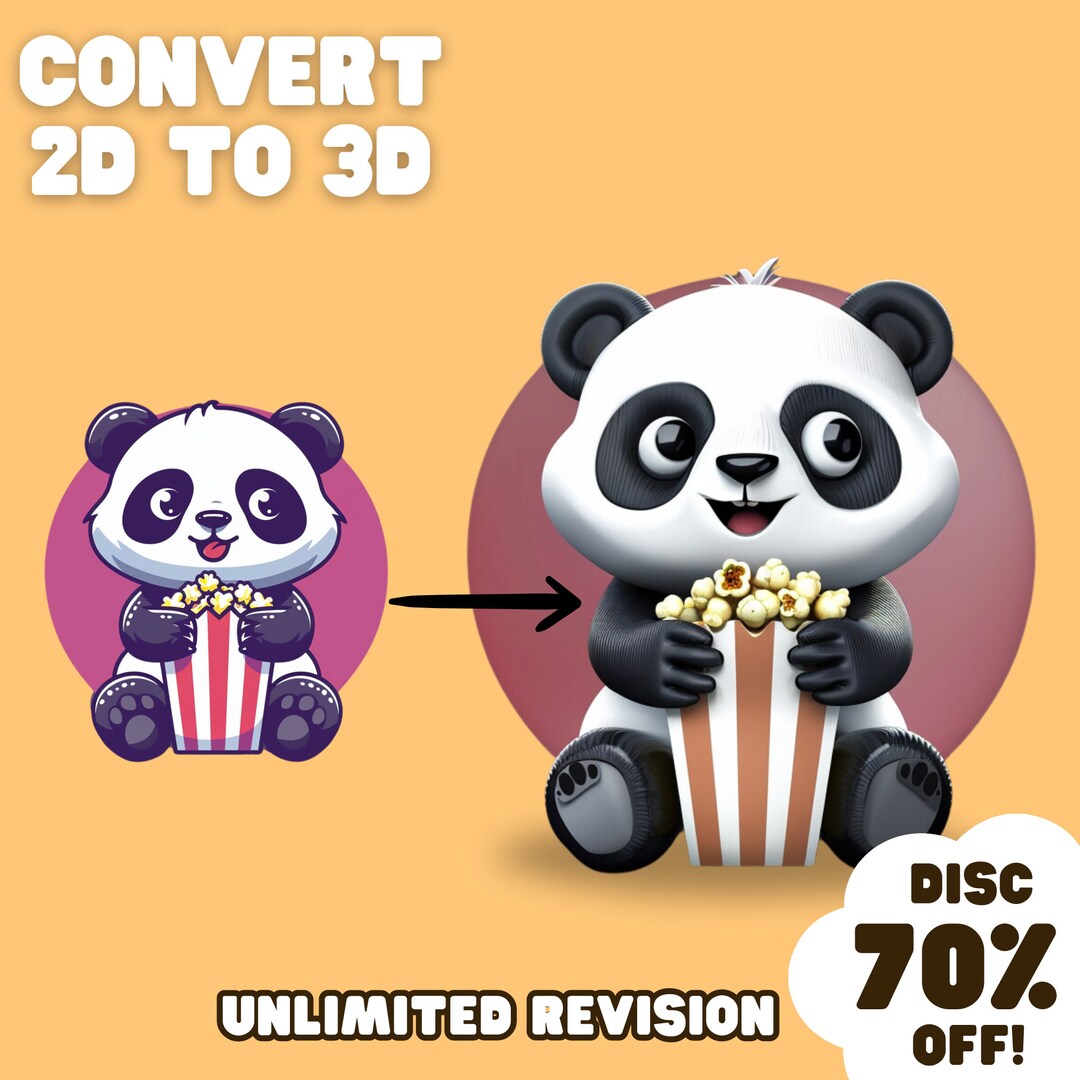 CUSTOM 2D to 3D, 3D Modeling Service, 3D Art, 3D Model Commission, 3D Design Service, 2D to 3D ...