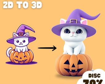 CUSTOM 2D to 3D, 3D Modeling Service, 3D Art, 3D Model Commission, 3D Design Service, 2D to 3D ...